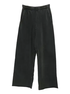 ENTIRE STUDIOS Faded Effect Elasticated Waist Track Pants - Black