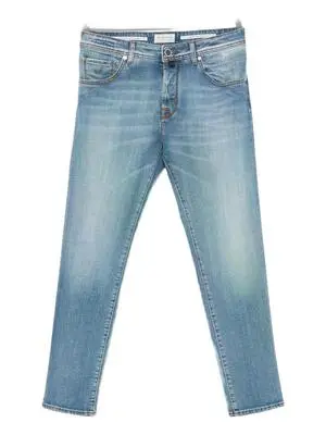 Jacob Cohen Logo Patch Straight-leg Jeans - Blue