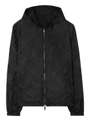 Burberry Reversible Check Hooded Jacket - Black