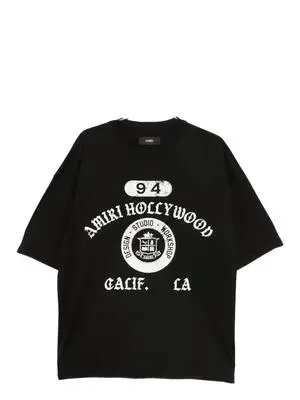 Amiri Logo-print Cotton T-shirt - Black