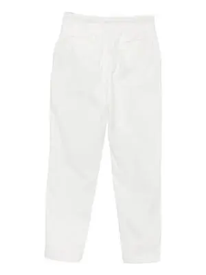 ELEVENTY Eleventy White Corduroy Drawstring Waist Trousers
