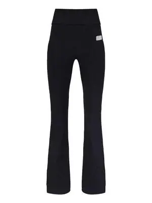 EA7 Ribbed Flared Track Pants - Black