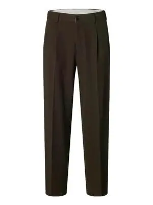 SELECTED 220 Loose-fit Trousers - Brown