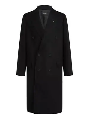 Karl Lagerfeld Wool-blend Long Coat - Black