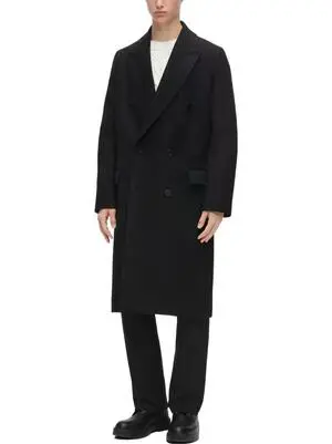 Karl Lagerfeld Wool-blend Long Coat - Black