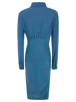 Chiara Boni La Petite Robe Long-sleeved Midi Dress - Green