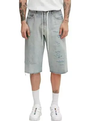 MAISON MARGIELA Distressed Drawstring Shorts - Blue