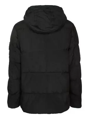 Stone Island Stone Island 4100037 Crinkle Reps Hooded Down Jacket Black