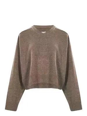 LOULOU DE SAISON LouLou De Saison V-Neck Cropped Sweater