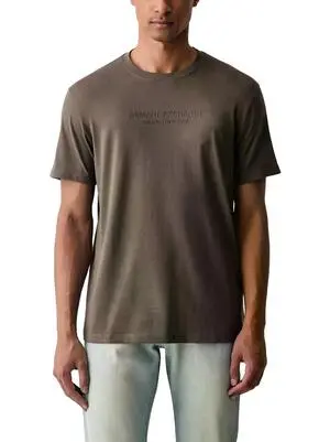 Armani Exchange Logo-embossed T-shirt - Brown