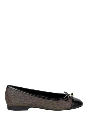 Michael Kors Logo Monogram Ballet Flats - Brown