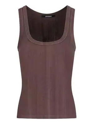 Jacquemus Grosgrain Tank Top - Brown