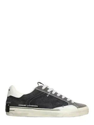 CRIME LONDON Deconstructed Distressed-effect Panelled Sneakers - Grey