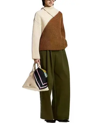 Essentiel Antwerp Kolorama Oversized-collar Sweater - Brown