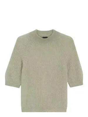 BOSS BOSS Knitted Sweater In Ribbed Alpaca Blend Green