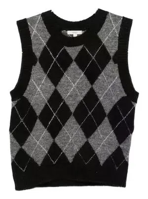 YERSE Argyle Knit Sweater Vest