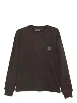 Carhartt Work In Progress Logo-patch Waffle-knit T-shirt - Brown