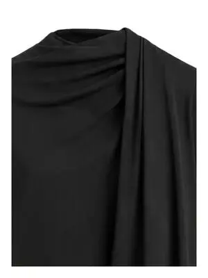 TOTÊME Asymmetrical Draped Blouse In Viscose Cady