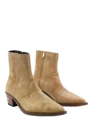 Amiri AMIRI Suede Ryder Boots With Logo Detail Neutrals