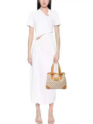 LOUIS VUITTON Damier Azur Hampstead Pm Tote Bag - White