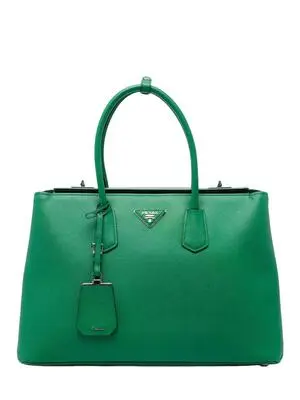PRADA Prada Saffiano Leather Turnlock Twin Satchel