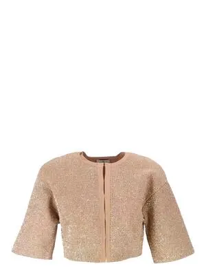 ELISABETTA FRANCHI Elisabetta Franchi Sequined Knit Cropped Top