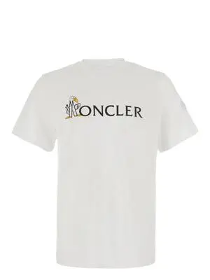 Moncler Logo-print T-shirt - Neutrals
