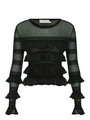 ZIMMERMANN Valiant Ruffled Lace Top
