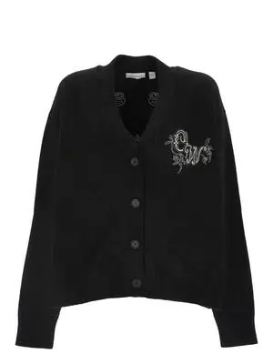 Off-White Embroidered Arrows Cardigan - Black