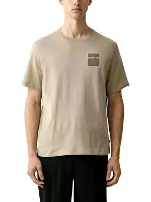Michael Kors Cotton T-shirt With Graphic Logo - Neutrals