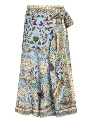 MARIE OLIVER Marie Oliver Teresa Floral Print Wrap Midi Skirt
