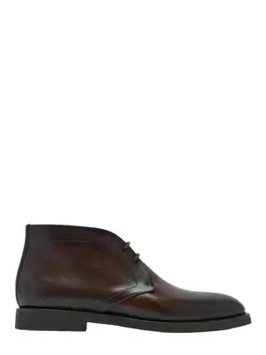 Magnanni Lace-up Leather Desert Boots - Brown