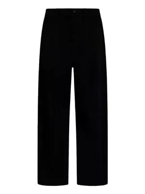 Herno Corduroy-effect Straight Trousers - Black