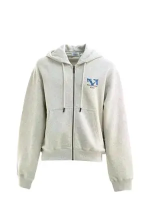 Off-White Half Arrow Regular Zip Hoodie - Grey