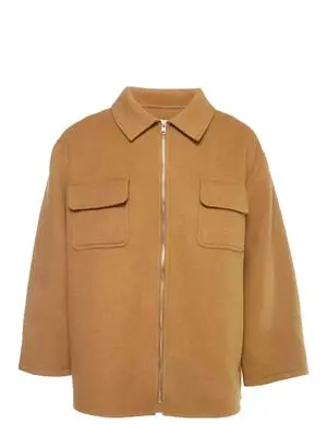 Sandro Zip-up Flap-pocket Jacket - Brown