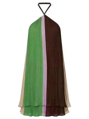 BAOBAB Coco Pleated Mini Dress - Green