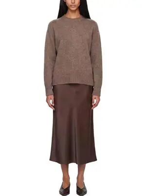 LOULOU DE SAISON LouLou De Saison Satin Midi Skirt