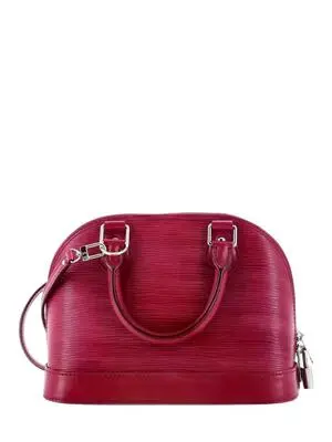 LOUIS VUITTON Louis Vuitton Alma Handbag Epi Leather BB Satchel Red