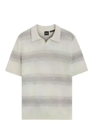 BOSS Check-pattern Short-sleeve Sweater - Neutrals