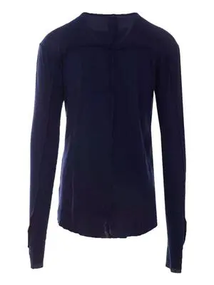 THOM KROM Eclipse Exposed-seam Thumb-slot T-shirt - Blue