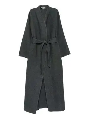 CORTANA Cortana Noon Belted Shawl-Collar Oversized Coat