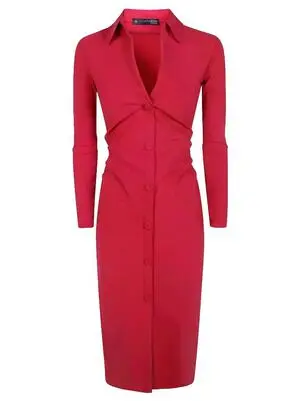 Chiara Boni La Petite Robe Taima Midi Dress Red
