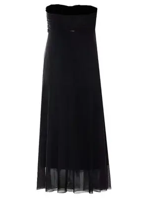 TWINSET Off-shoulder Flared Maxi Dress - Black