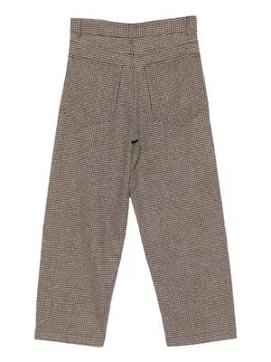 MAISON JEJIA Houndstooth Straight-leg Trousers - Neutrals