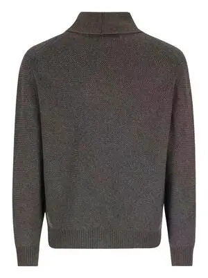 Zegna Shawl-collar Knit Cardigan - Brown