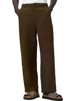 ALLSAINTS Taiko Trousers Textured Straight Leg - Brown