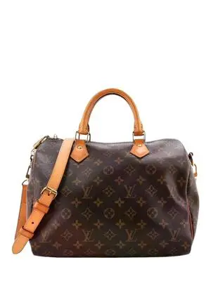 LOUIS VUITTON Speedy Bandoulière 30 Monogram Canvas Bag - Brown
