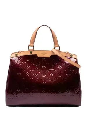 LOUIS VUITTON Louis Vuitton Monogram Vernis Brea GM Satchel Red