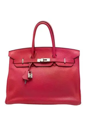 Hermès Clemence Birkin 35 Handbag - Red