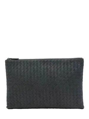 Bottega Veneta Woven Nappa Leather Clutch Bag - Grey